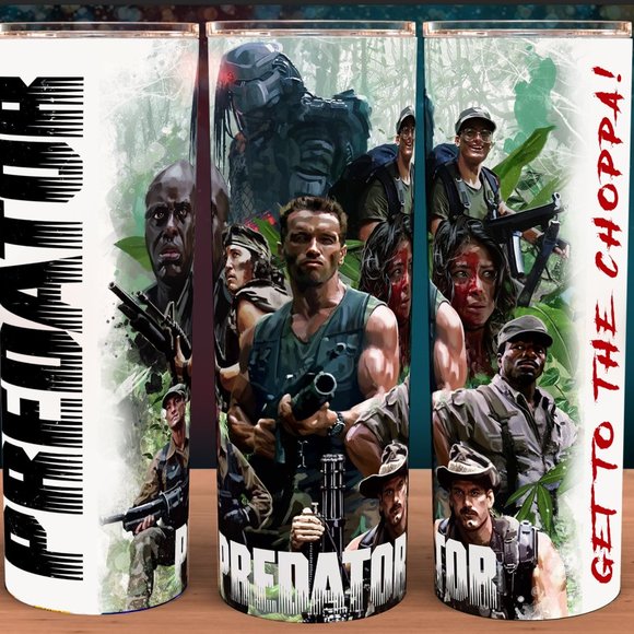Dining | Predator Movie Get To The Choppa Cup Mug Tumbler | Poshmark